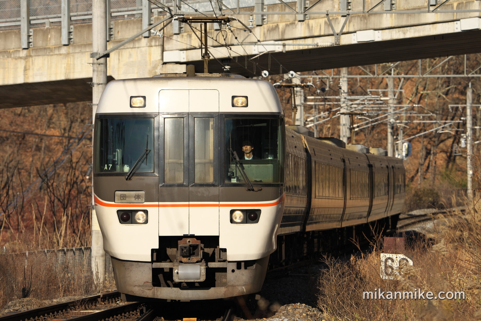 383系 団体臨時列車「日本旅行創業120周年記念号」（大阪しなの）（2025/12/7） | mikanmike ～てすとぶろぐ～